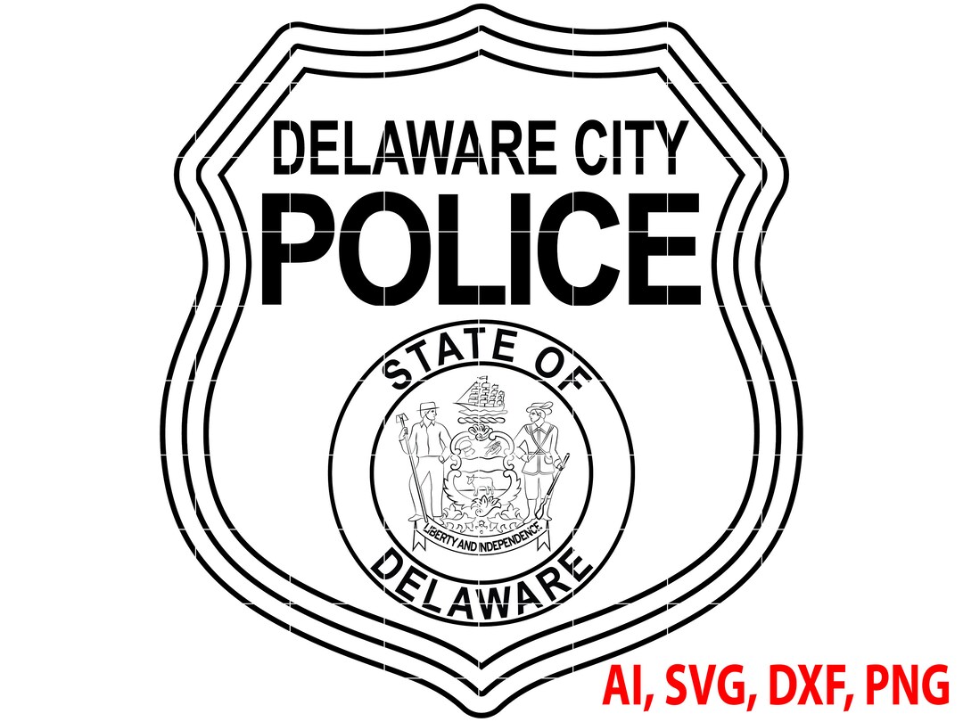 Police Badge, Delaware City Police Badge, Logo, Seal, Custom, Ai ...