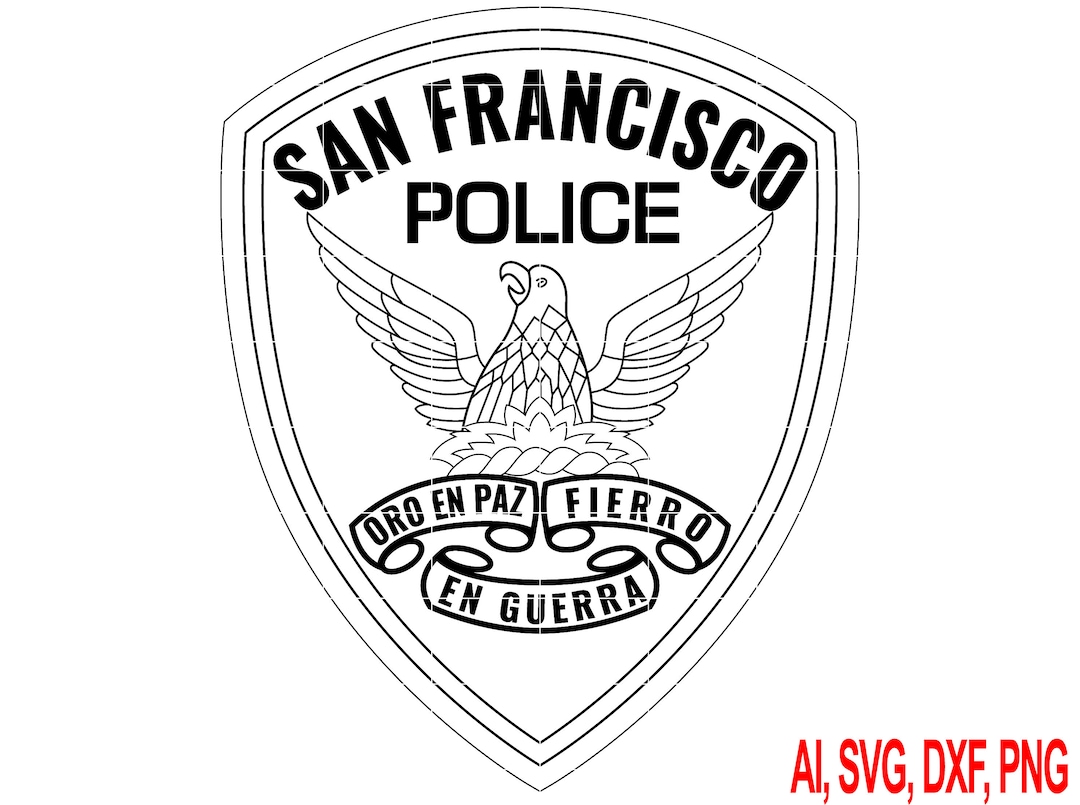 San Francisco Police Badge Vector Art Svg,dxf,jpg,png & Ai Files for ...