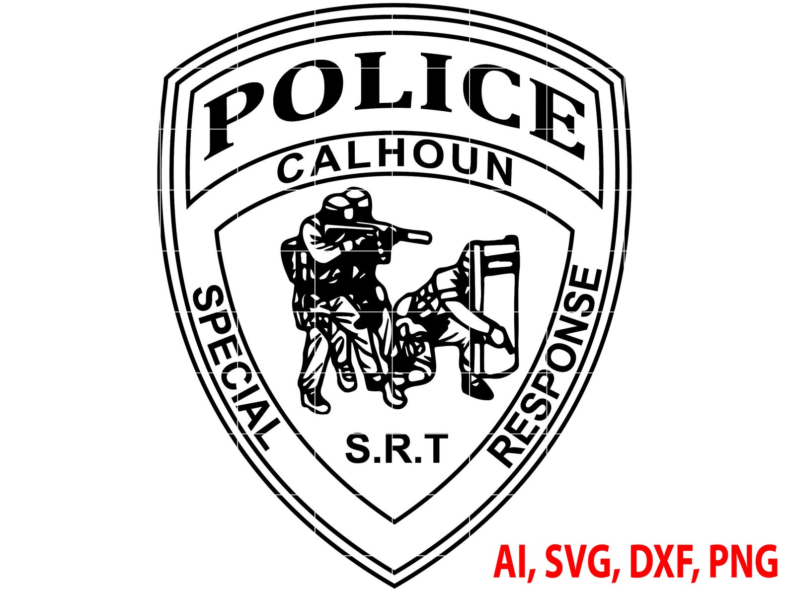 Calhoun Police Special Response Team Badge Vector (digital) - Etsy
