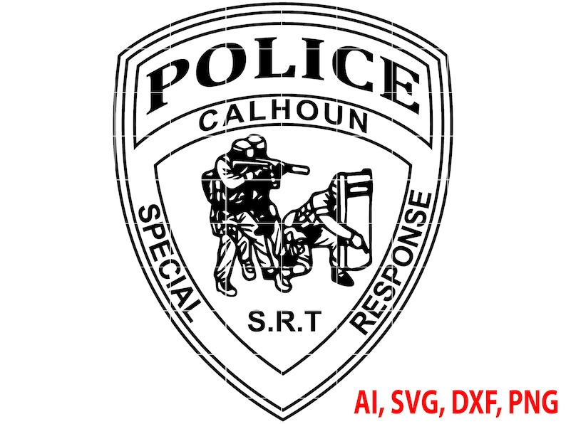 Calhoun Police Special Response Team Badge Vector (digital) - Etsy