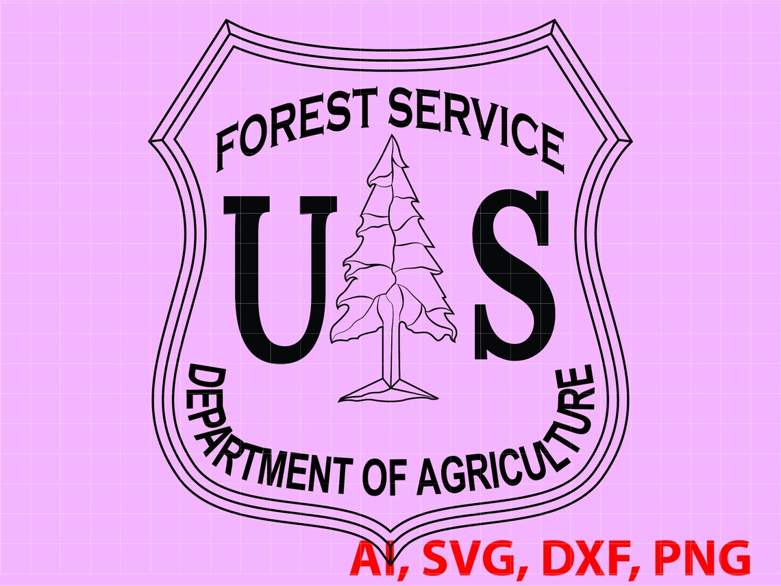 Forest Service Badge Vector Logo (digital) - Etsy