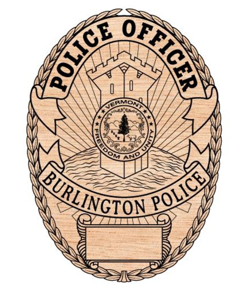 Burlington Police Officer Badge SVG - Etsy