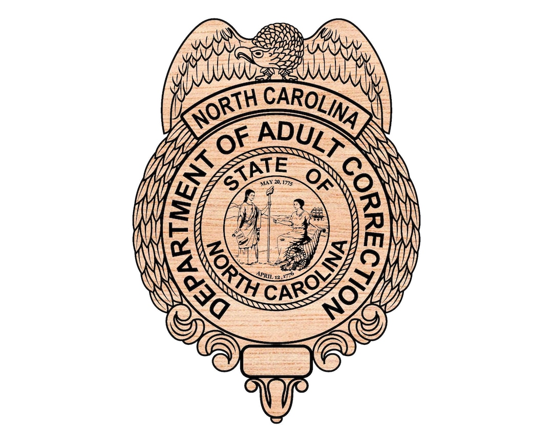 North Carolina Department of Adult Corrections Badge Vector Art - Etsy
