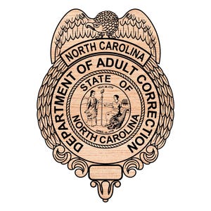 North Carolina Department of Adult Corrections Badge Vector Art - Etsy
