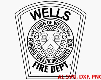 Wells Fire Dept Logo - Etsy