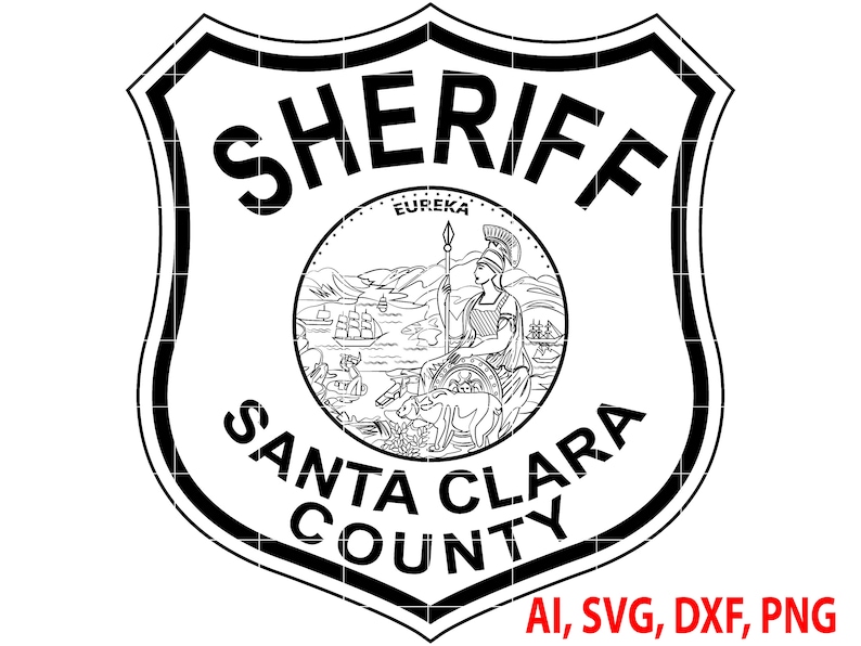 Santa Clara County Sheriff Badge, Logo, Seal, Custom, Ai, Vector, SVG ...