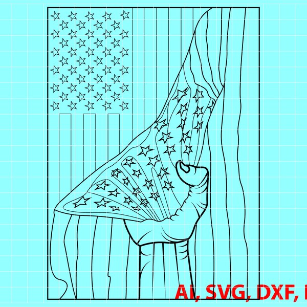 Hand Pulling Flag Svg - Etsy Israel