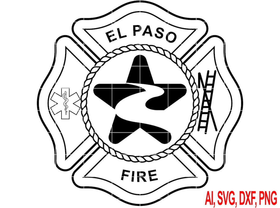 Texas El Paso Fire Dept Badge Vector Art - Etsy