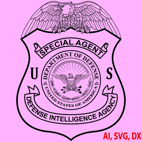 Special Agent Badge Svg - Etsy