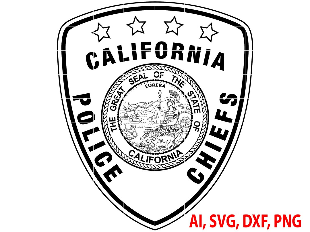 California Police Chief's Badge, Logo, Seal, Custom, Ai, Vector, SVG ...