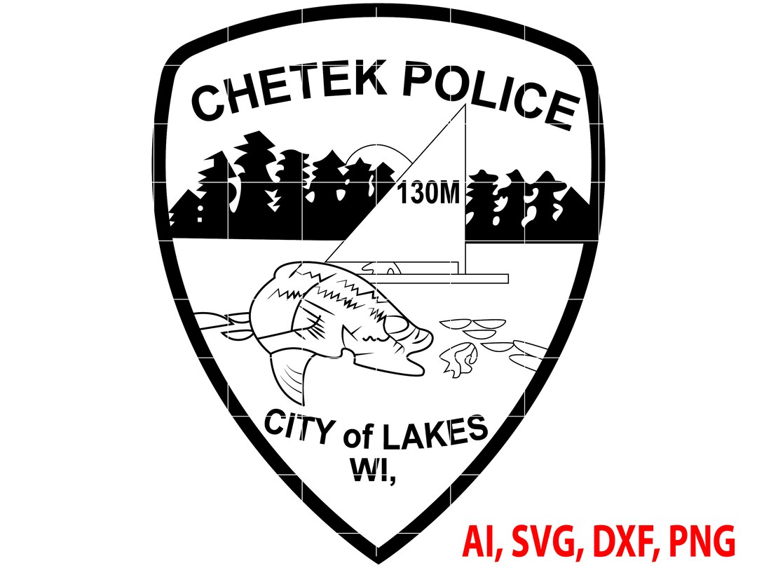 Chetek Police Badge, Logo, Seal, Custom, Ai, Vector, SVG, DXF, PNG ...