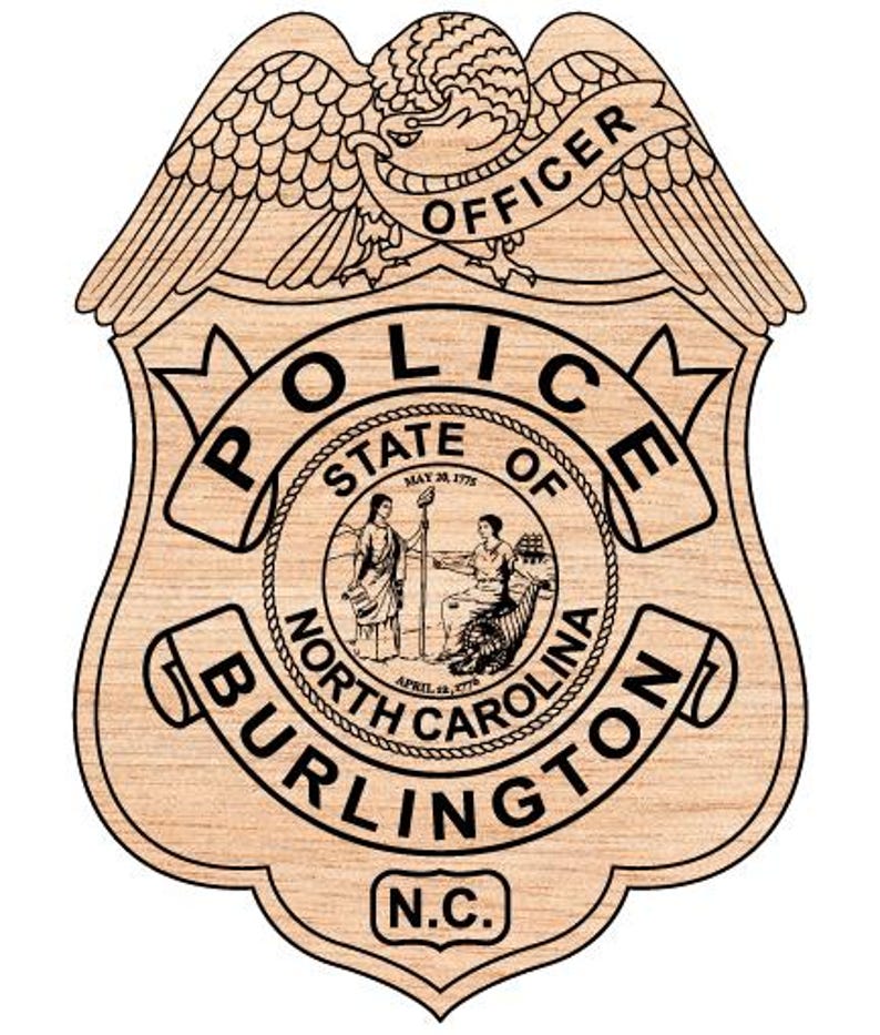 Burlington Police Officer Badge SVG - Etsy