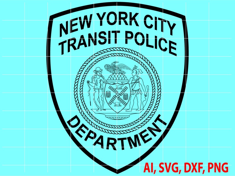 New York City Transit Police Badge Logo Seal Custom Ai - Etsy