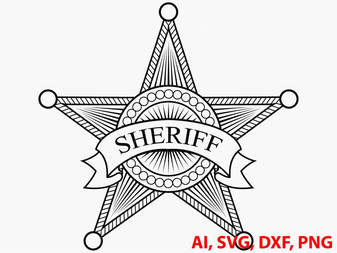 Sheriff Badge, Logo, Seal, Custom, Ai, Vector, SVG, DXF, PNG, Digital ...