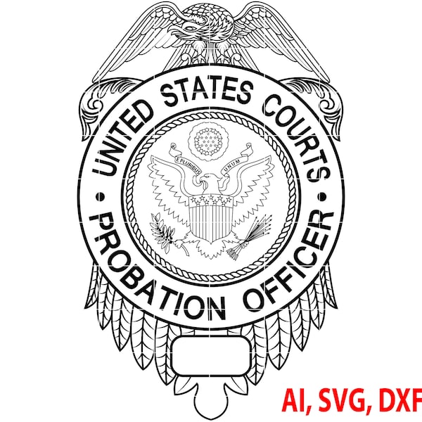 Probation Officer Badge Svg - Etsy