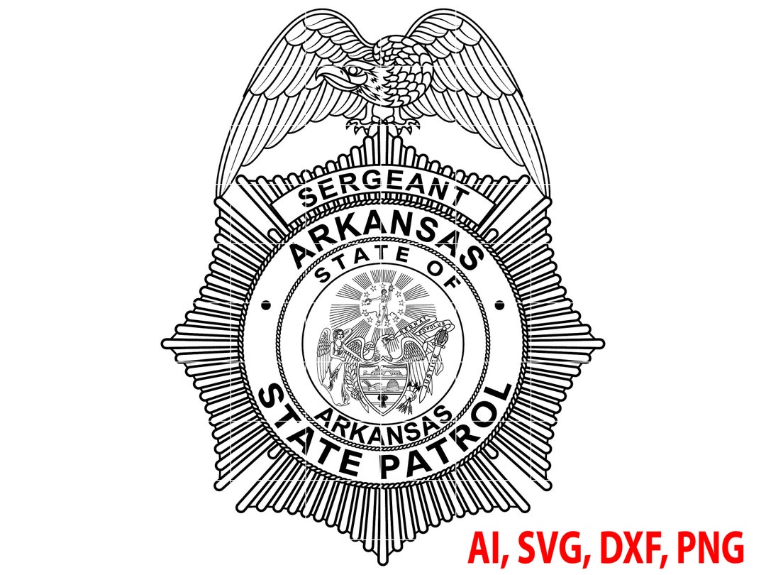 Arkansas State Patrol Sergeant Badge, Logo, Seal, Custom, Ai, Vector ...