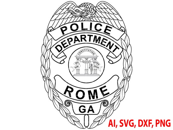 Rome Police Badge State of Georgia Badge Logo Seal Custom - Etsy