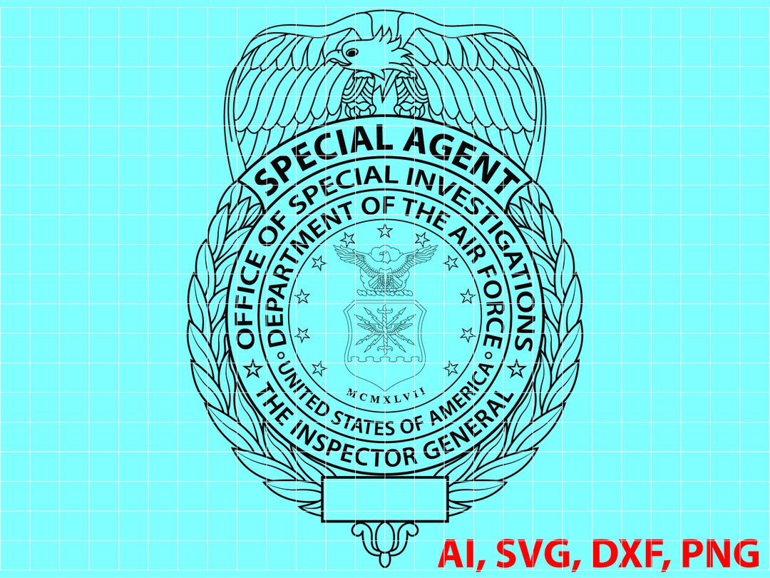 United States Department of the Air Force Special Agent Badge, Logo ...