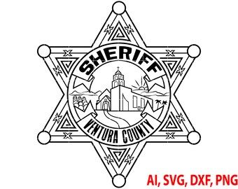 Kern County Sheriff Badge Logo Seal Custom Ai Vector - Etsy