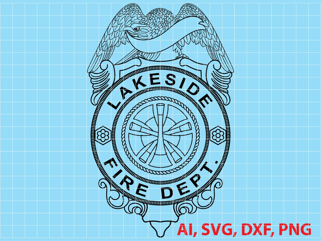 United State of America, Lakeside Fire Dept. Badge, Logo, Seal, Custom ...