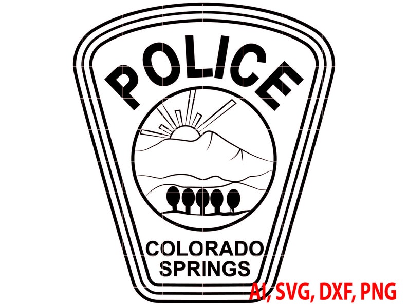 Colorado Springs Police Badge, Logo, Seal, Custom, Ai, Vector, SVG, DXF ...