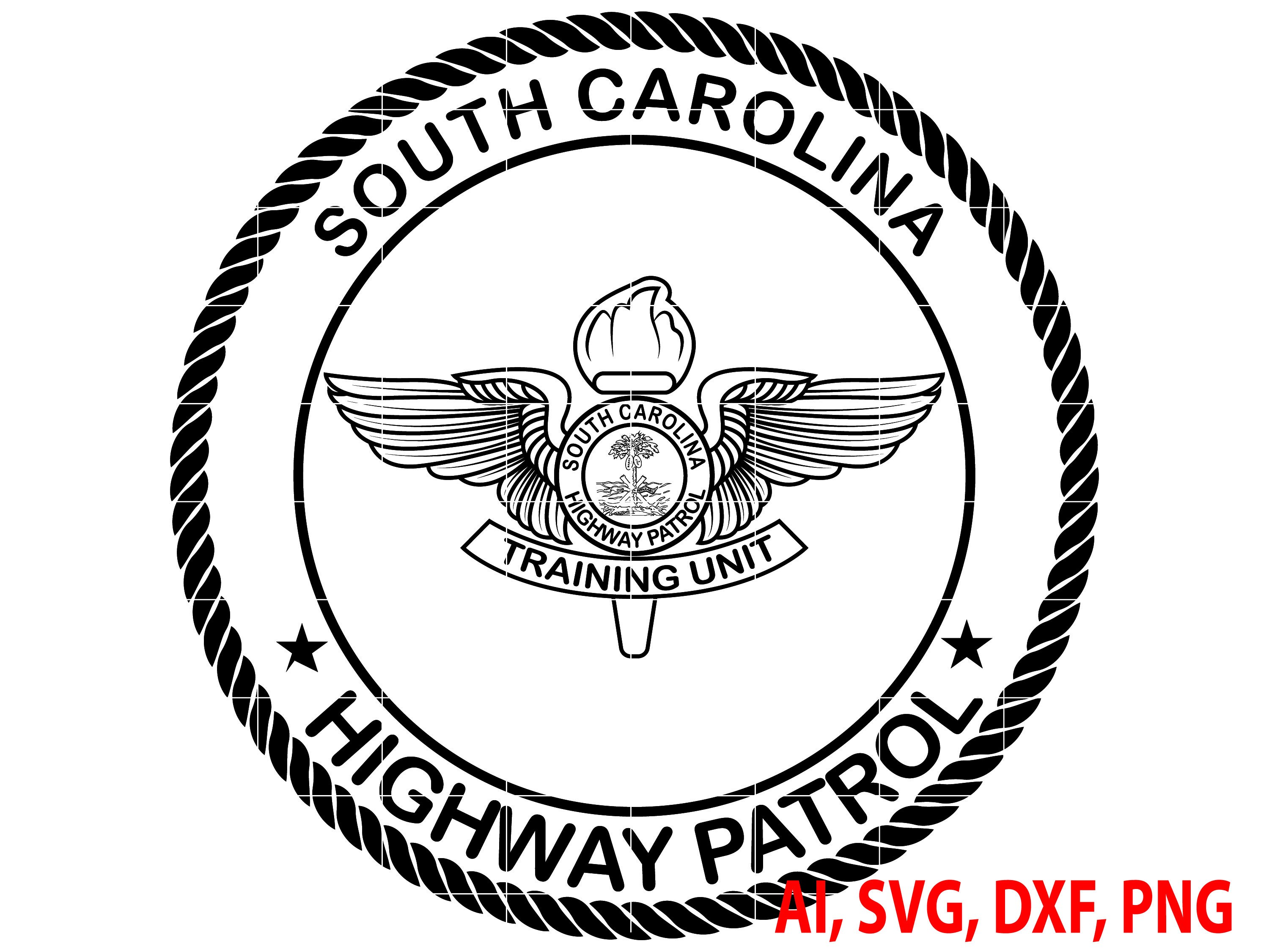 South Carolina Highway Patrol Badge, Logo, Seal, Custom, Ai, Vector ...