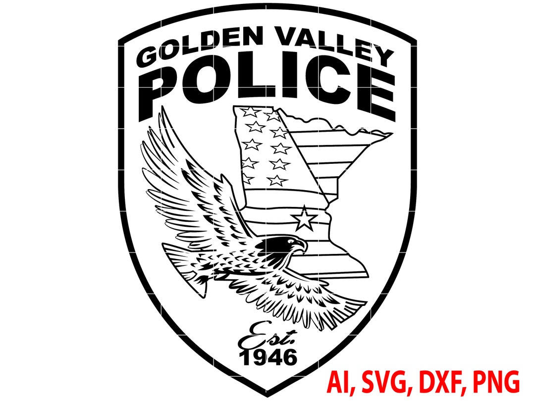 Golden Valley Police Badge, Logo, Seal, Custom, Ai, Vector, SVG, DXF ...