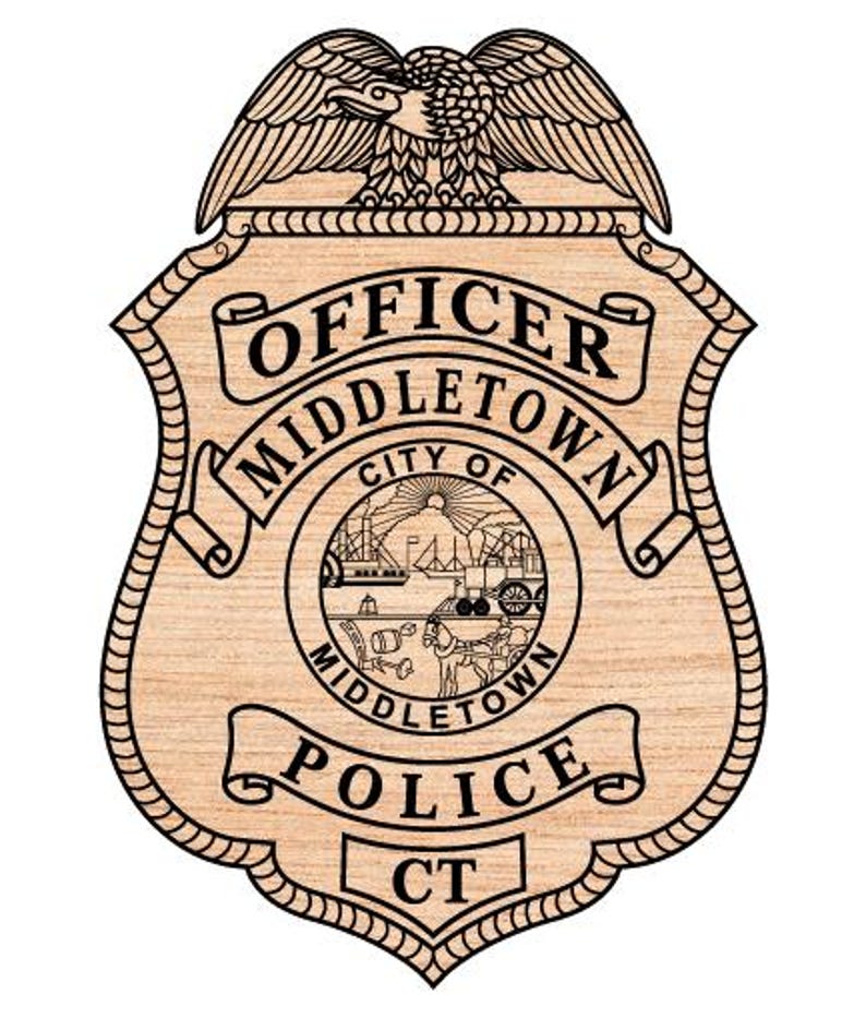Middletown Police Officer Badge SVG – Connecticut Vector - Etsy Australia