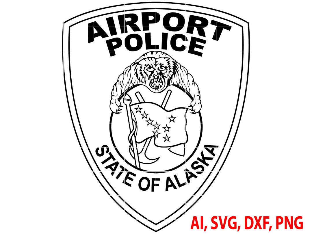 State of Alaska Airport Police Badge, Logo, Seal, Custom, Ai, Vector ...