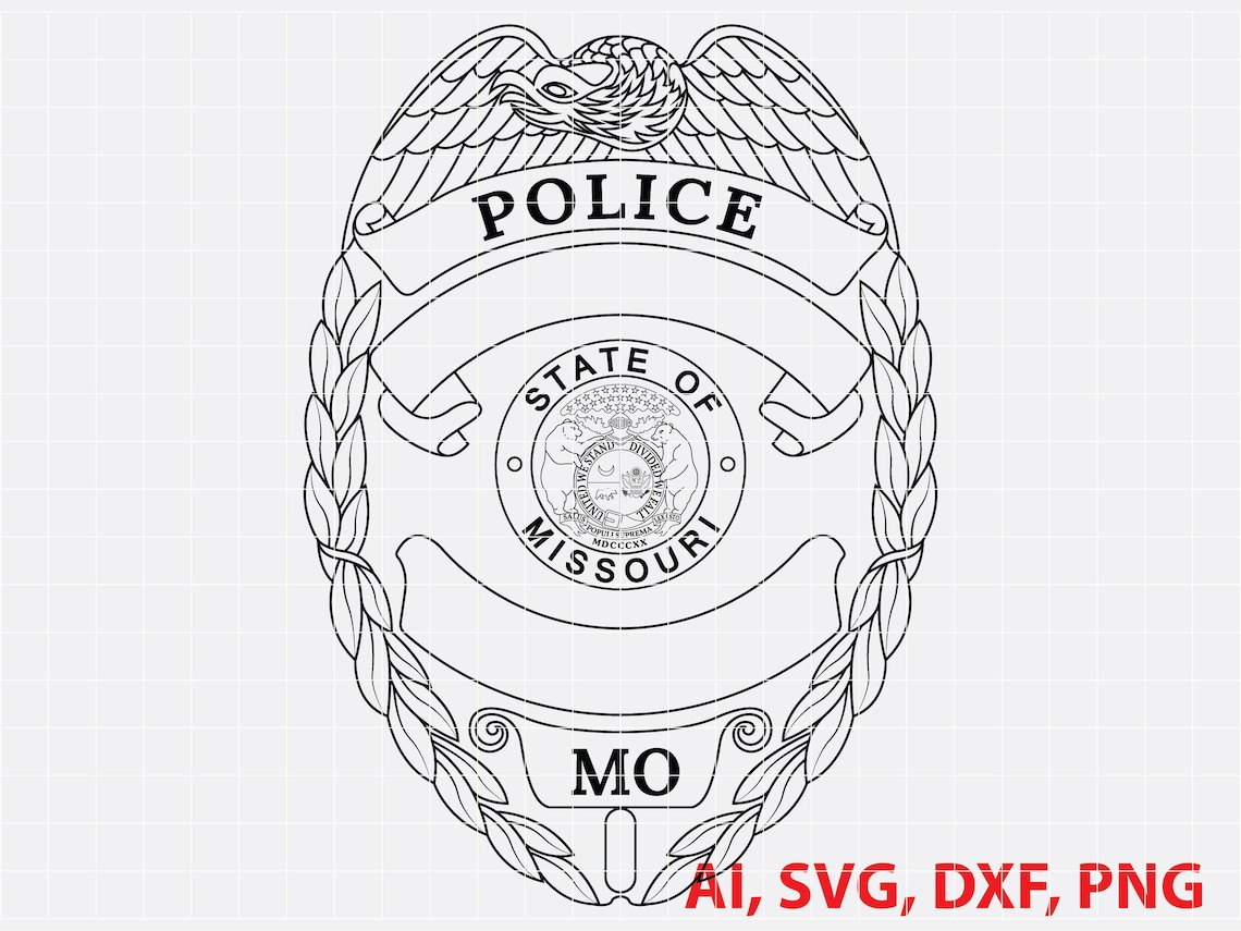 State of Missouri Police Badge, Logo, Seal, Custom, Ai, Vector, SVG ...