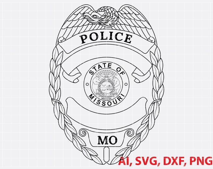 State of Missouri Police Badge, Logo, Seal, Custom, Ai, Vector, SVG ...