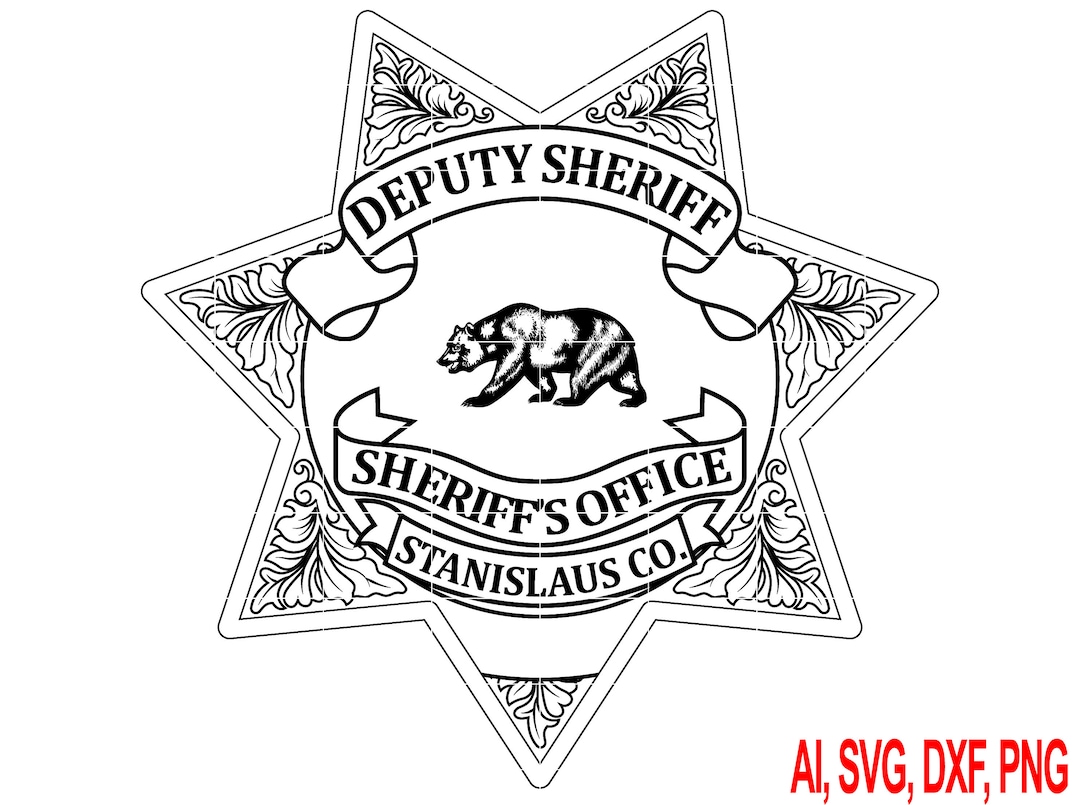 Stanislaus Co. Sheriff Badge Vector Art Svg,dxf,jpg,png and Ai Files ...