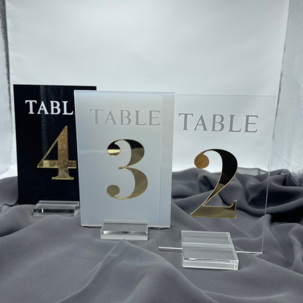 Tall Acrylic Table Numbers - Etsy