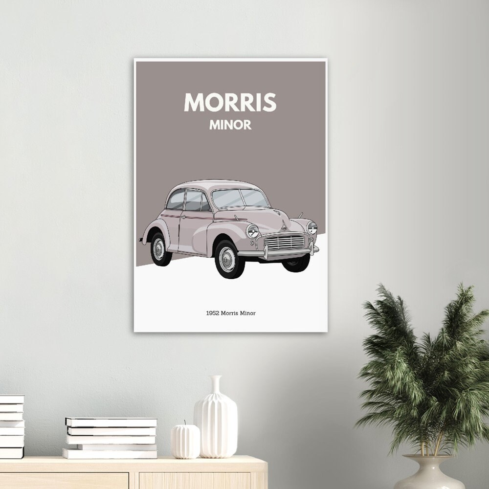 Morris Minor 1955 - Illustrated Print / Poster - Morris Minor Wall Art ...