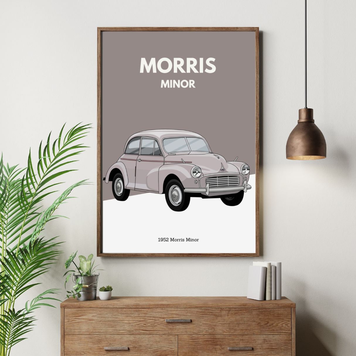 Morris Minor 1955 - Illustrated Print / Poster - Morris Minor Wall Art ...