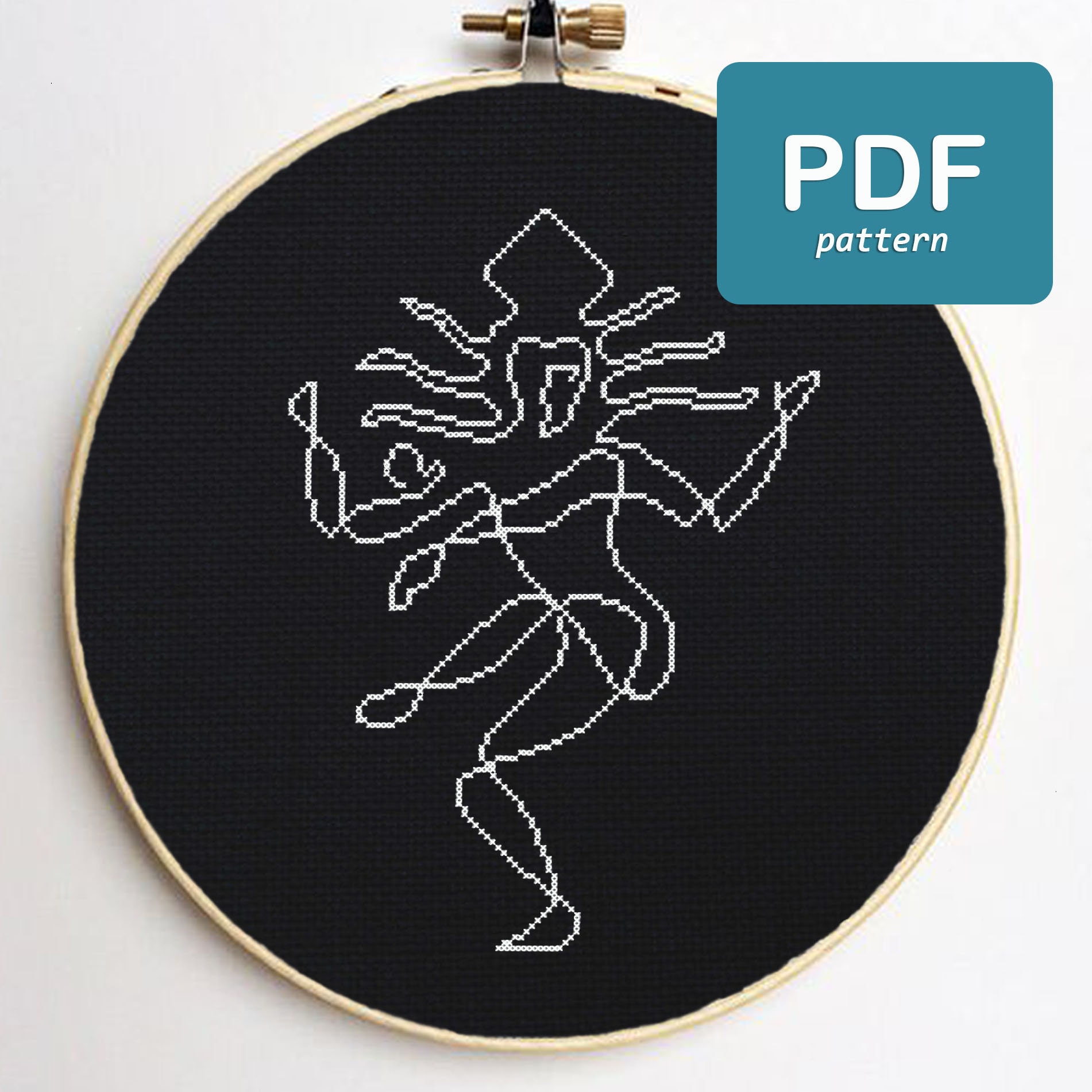 Dancing Shiva Cross Stitch Pattern Shiva Nataraja Hindu Design Indian ...