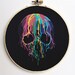 Colour Scull Cross Stitch Color Scull Witchy Cross Stitch Occult Cross ...
