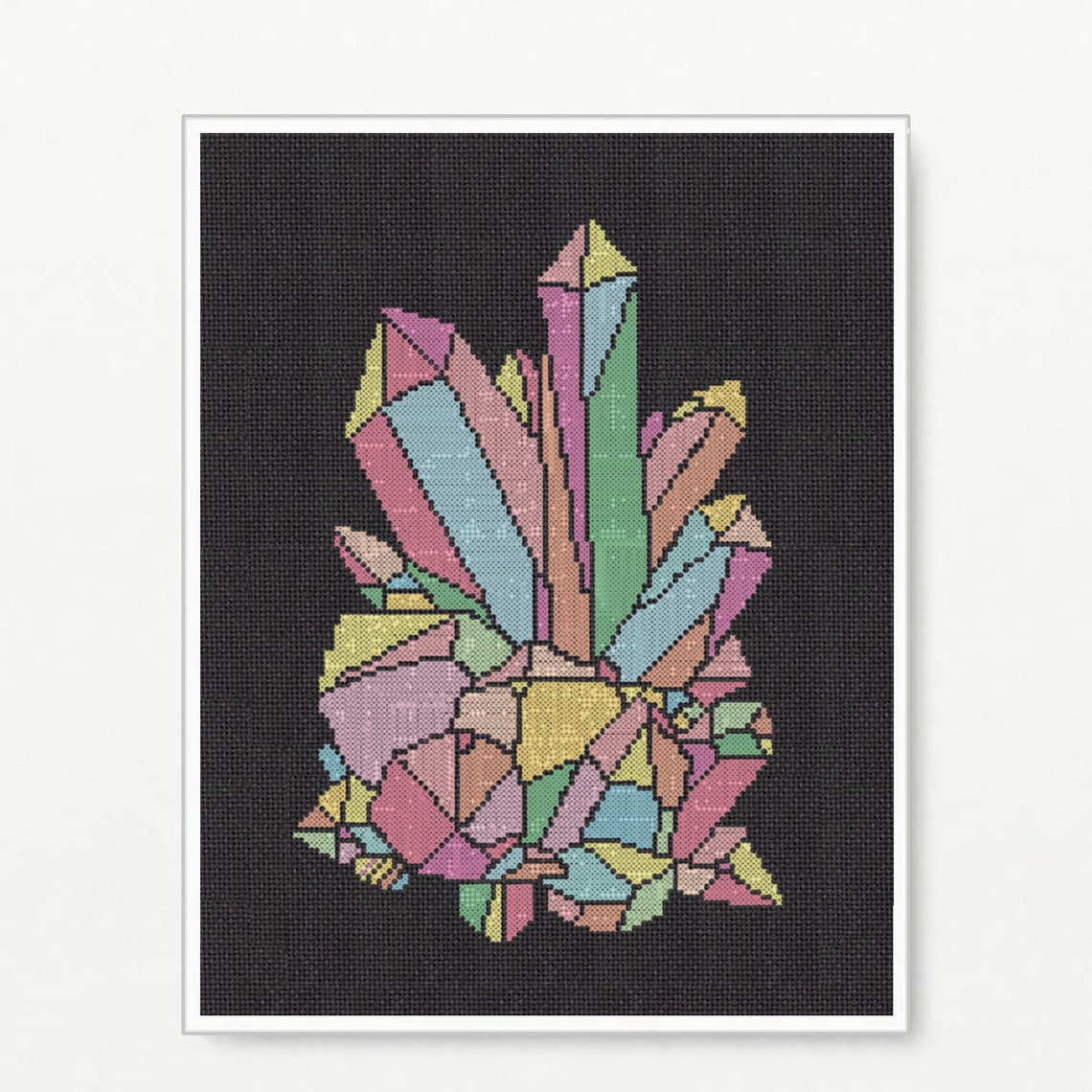 Candy Crystal Cross Stitch Pattern Counted Cross Stitch Geometric Cross ...