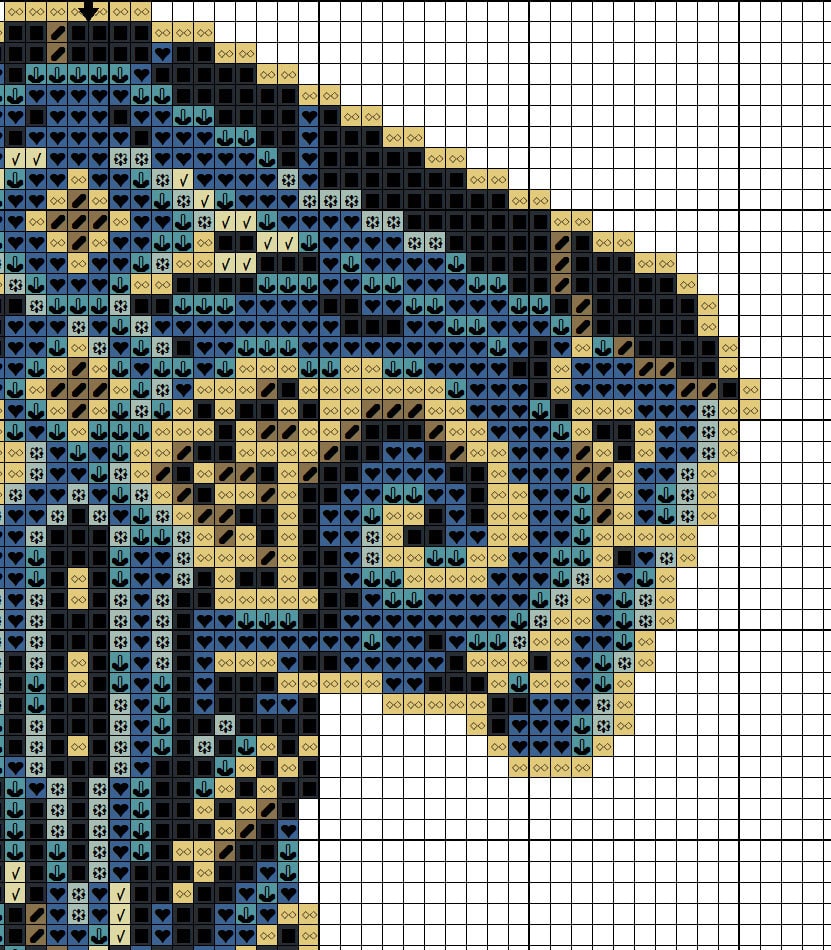 Thor Hammer Cross Stitch Pattern Mjolnir Cross Stitch Scandinavian ...