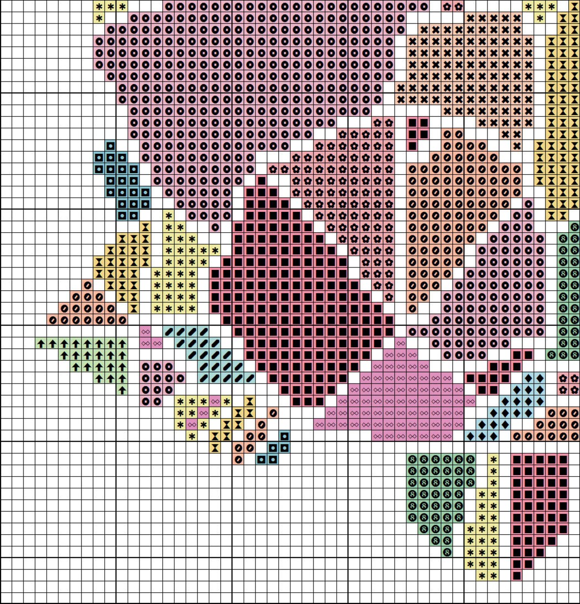 Candy Crystal Cross Stitch Pattern Counted Cross Stitch Geometric Cross ...