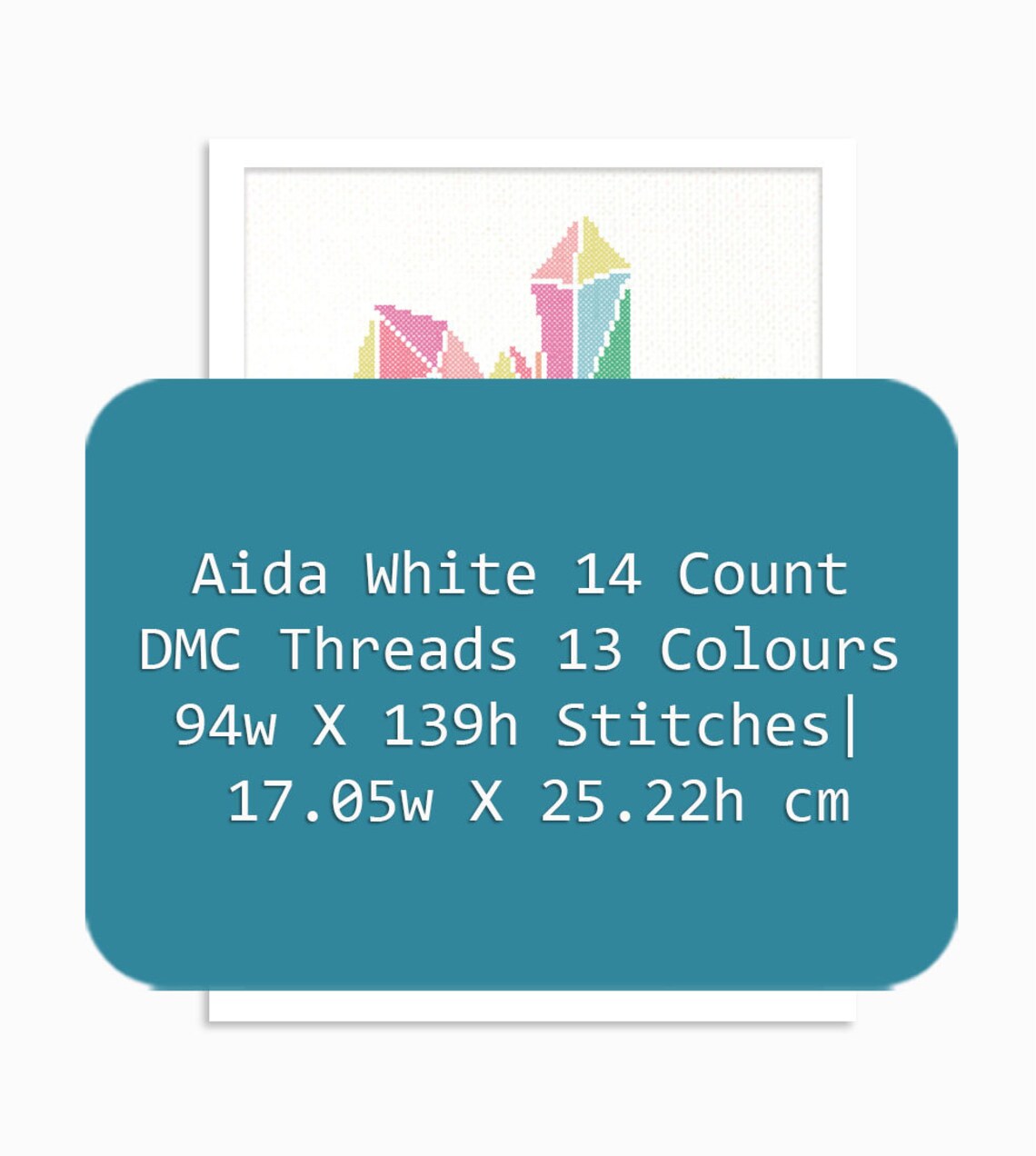 Candy Crystal Cross Stitch Pattern Counted Cross Stitch Geometric Cross ...