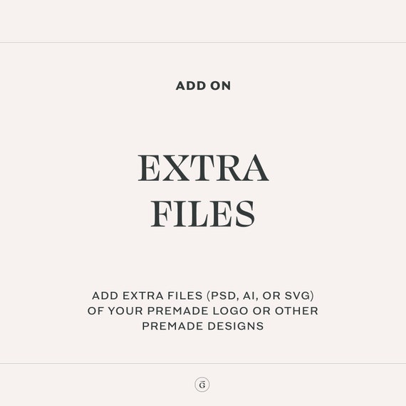 Extra Files Add On - Etsy