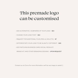 Premade Logo Simple Chic Text Logo Elegant Classy Logo Modern ...
