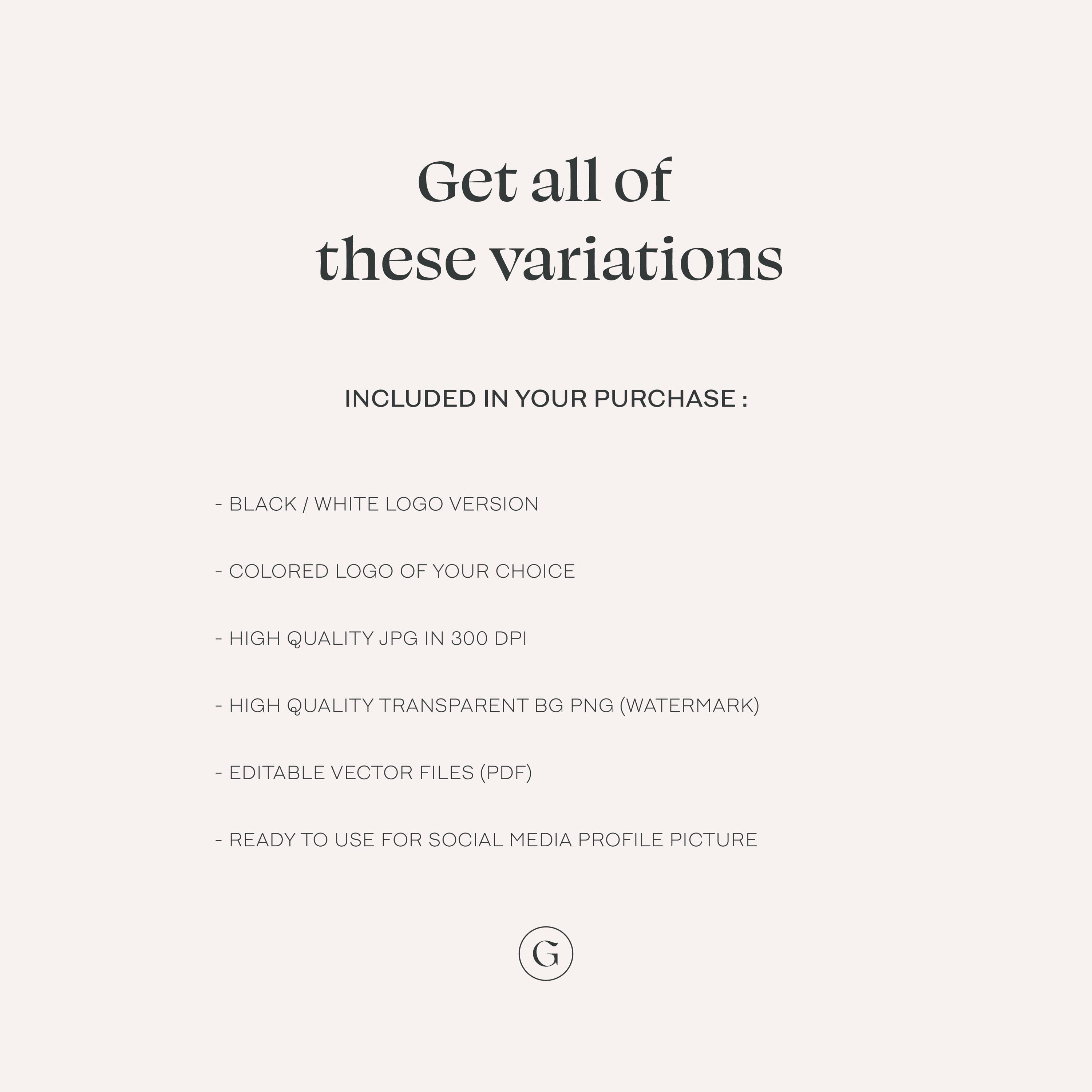 Premade Logo | Chic Logo | Minimalist Logo | Elegant Logo | Simple ...