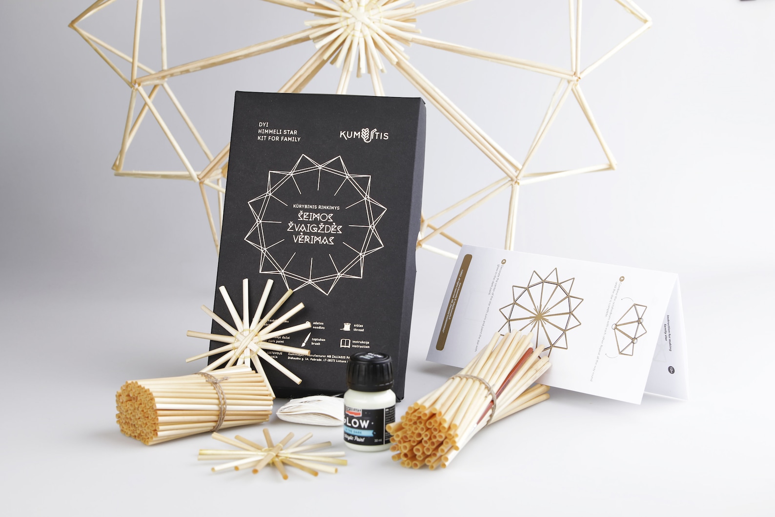 Diy Himmeli Star Kit for Family make Your Own Glowing in the - Etsy