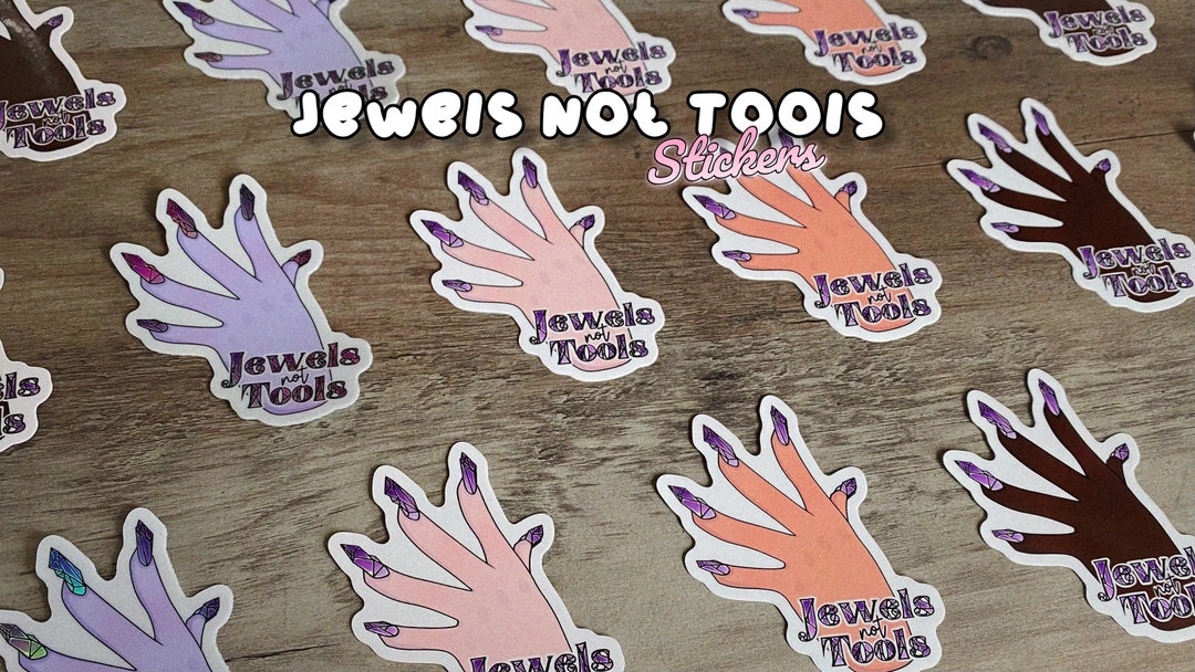 Jewels Not Tools Sticker Holographic Nail Tech Gifts for Nail ...