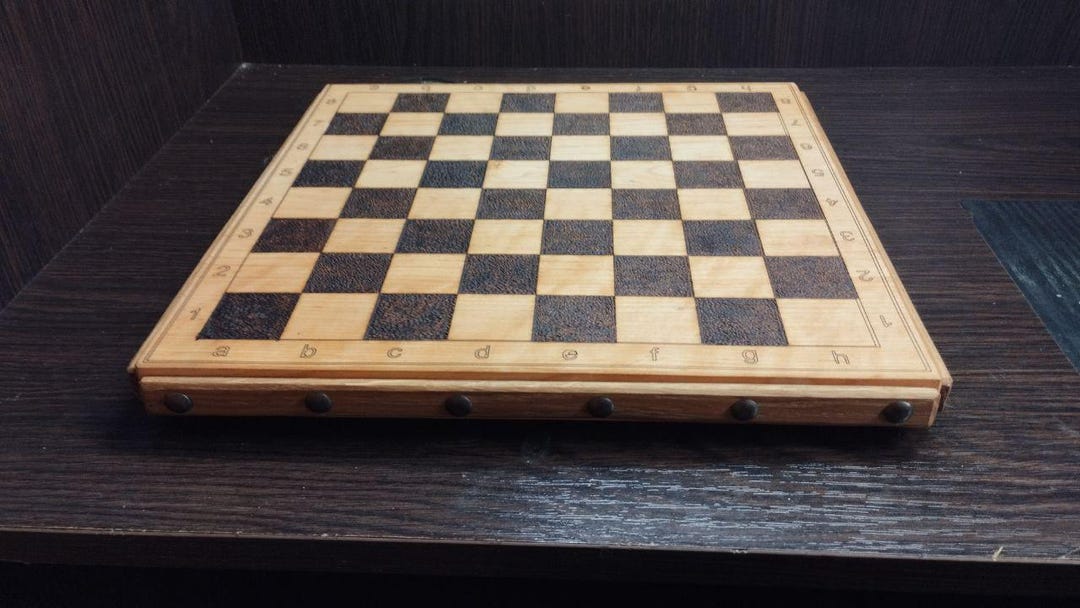 Custom Wood Chess Board | Rustic Chess Decor | Personalized Game Gift ...