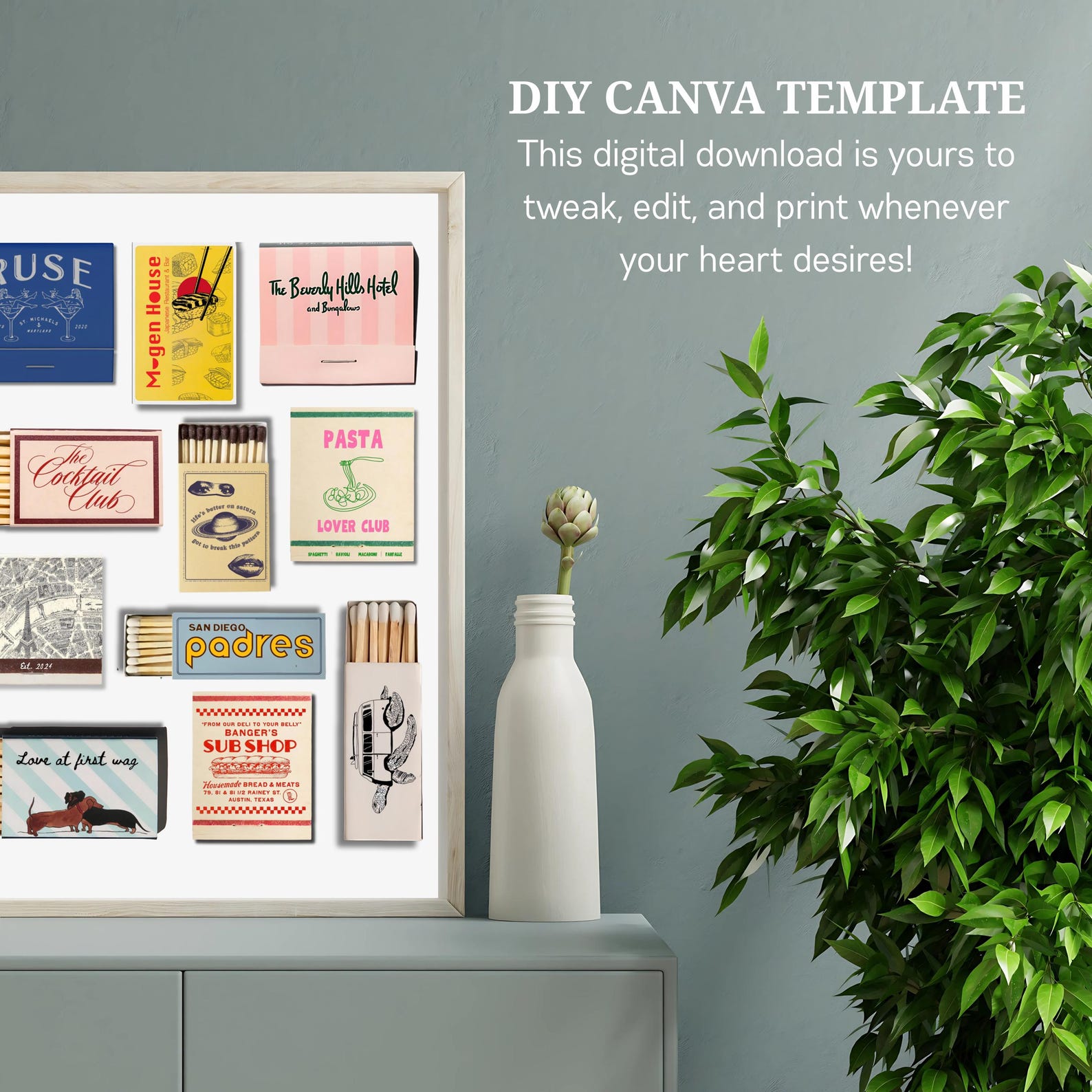 Matchbox Poster Template – Customizable Neutral Printable Wall Art ...