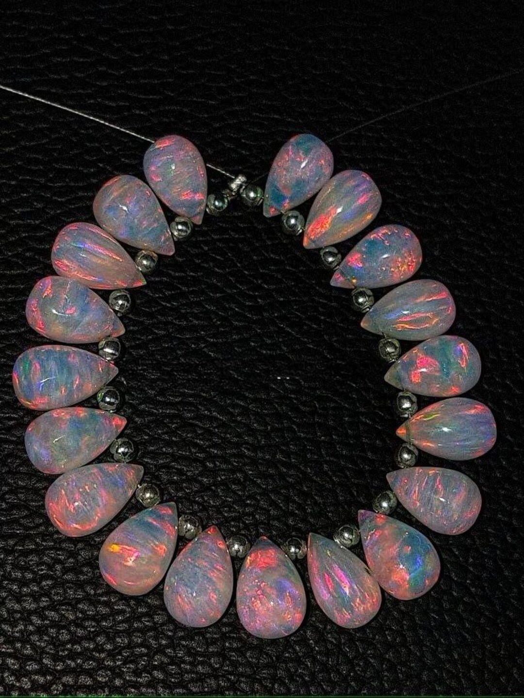 Color Play Fire Jelly Opal Smooth Teardrop Shape Beads, Flashy Opal ...