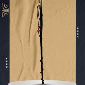 The Bumpy Wood Apple Walking Stick With Brass Horse - Etsy